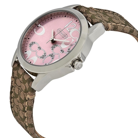 Coach | Accessories | Coach Womens Boyfriend Signature Pink Face Watch ...